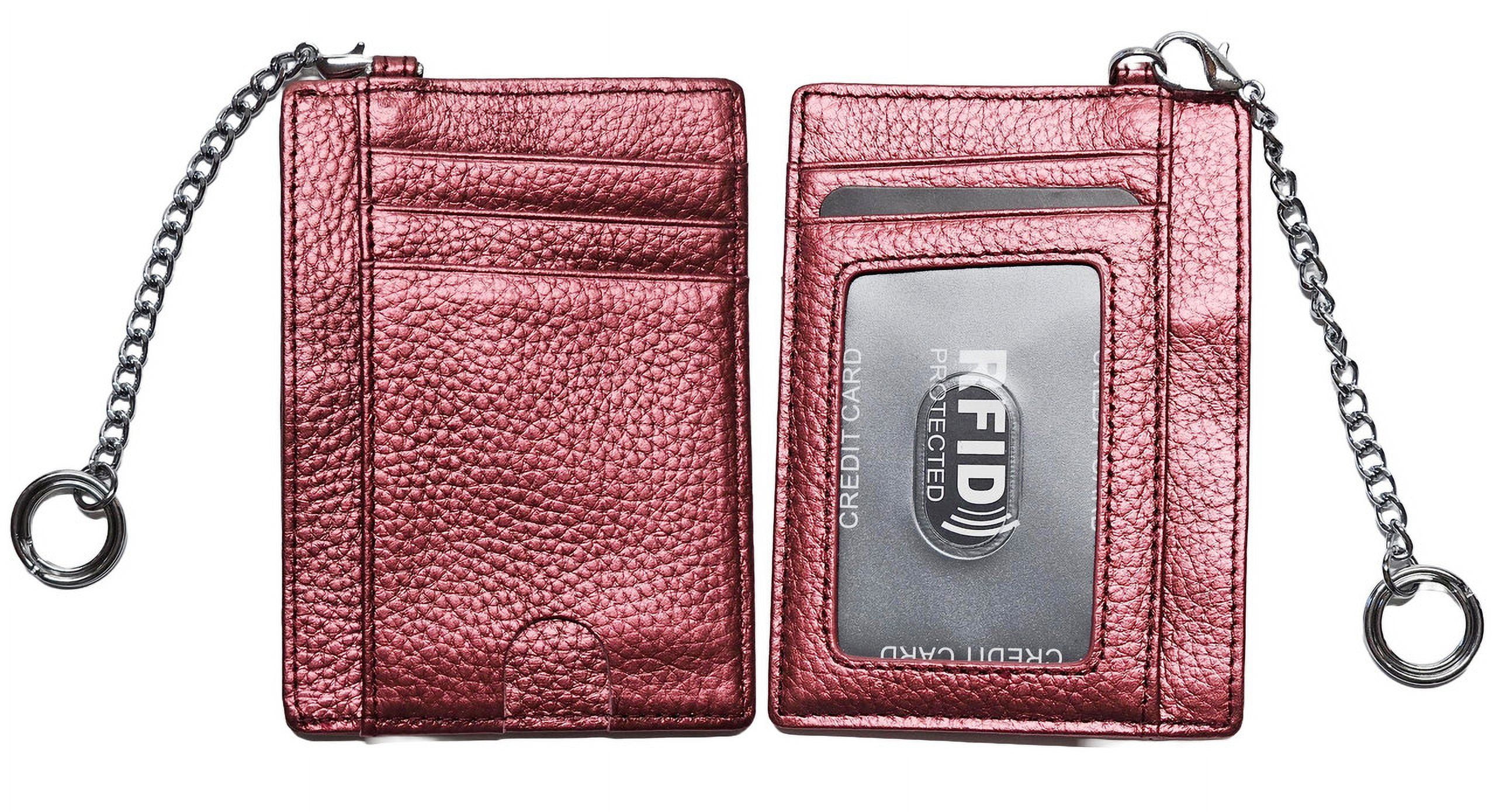 Aslana Genuine Leather Slim Minimalist Front Pocket Wallets with Metal ...