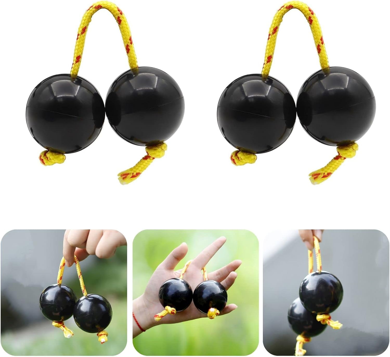 Aslatuas Rhythm Balls Kashaka Instrument Set Two Pairs ABS Music Egg ...
