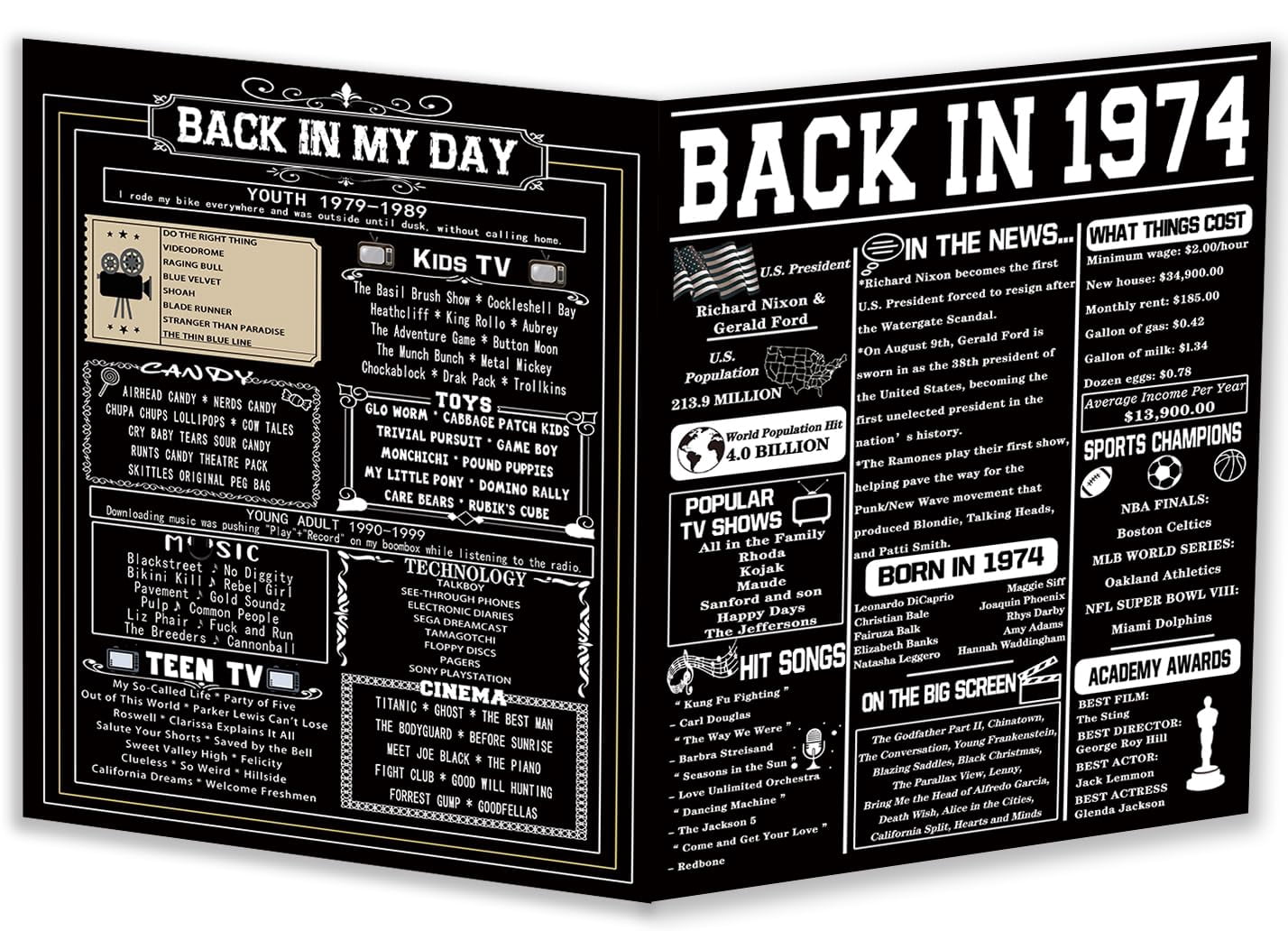 Asmallgf Large 50th Birthday Card Gift for Women Men, Best Fifty Years ...