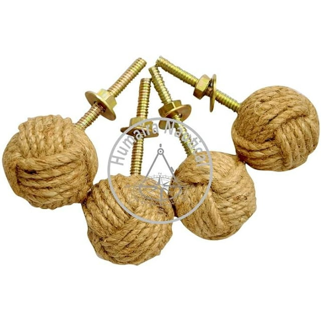 Asmara Nautical Jute Rope Door Knobs/Rope Knot Drawer Pulls and Knobs ...