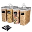 GARITIN Cereal Container, Airtight Food Storage Containers, Plastic ...