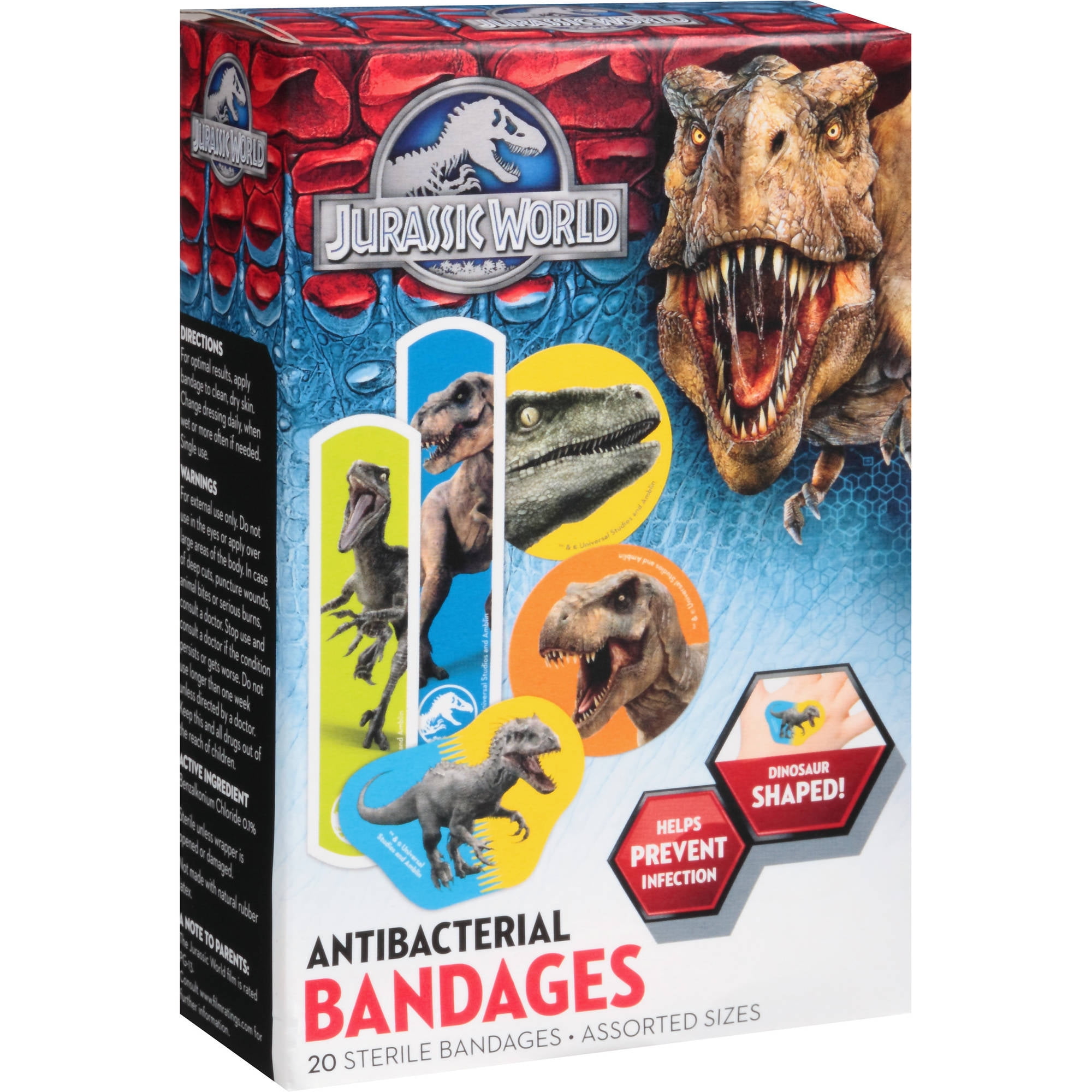 Aso Corporation Jurassic World Asst Shapes And Bandages - Walmart.com