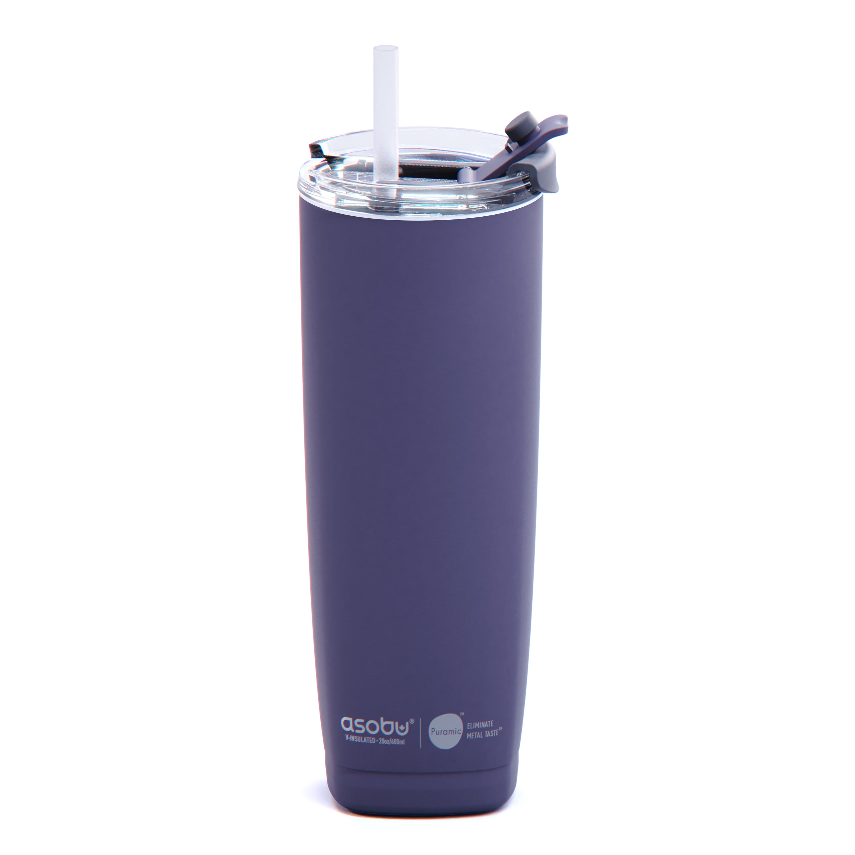 Asobu Aqualina Puramic Insulated 20oz Water Bottle With Straw - Walmart.com