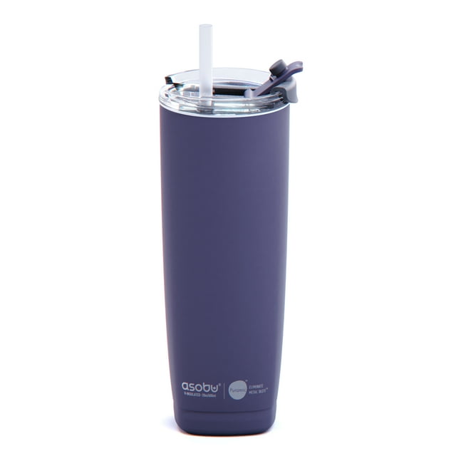 Asobu Aqualina Puramic Insulated 20oz Water Bottle With Straw - Walmart.com