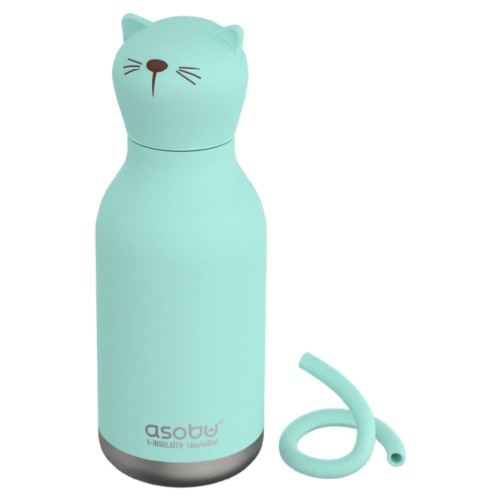 Asobu Bestie Kids Insulated Water Bottle with Detachable Soft Animal ...