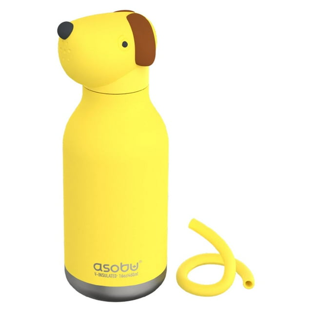 Asobu Bestie Kids Insulated Water Bottle with Detachable Soft Animal ...