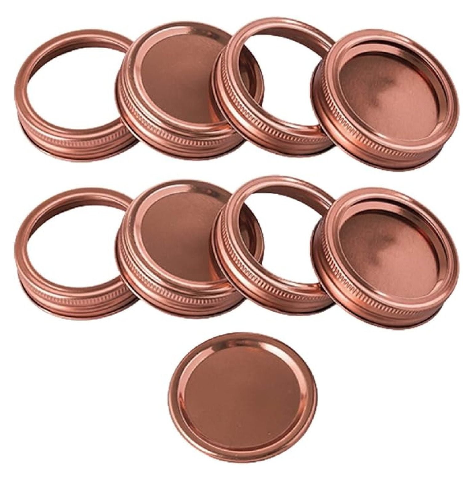 Asodomo 12-Piece Canning Lids & Bands Set, Regular Mouth Mason Jar Lids ...