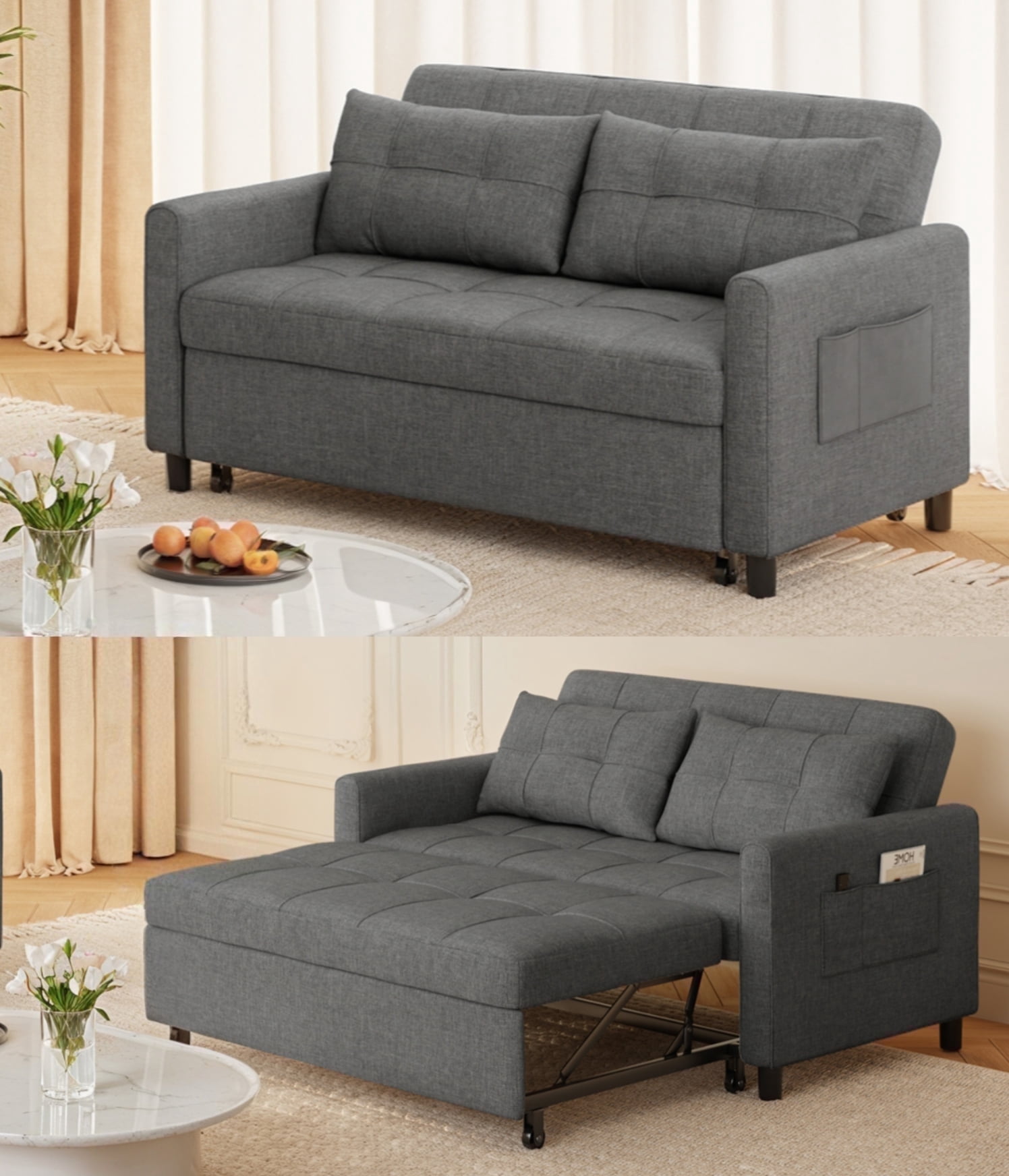 Lazy Sofa Bed LouannTatami Foldable Floor Chair - Adjustable Human Dog ...