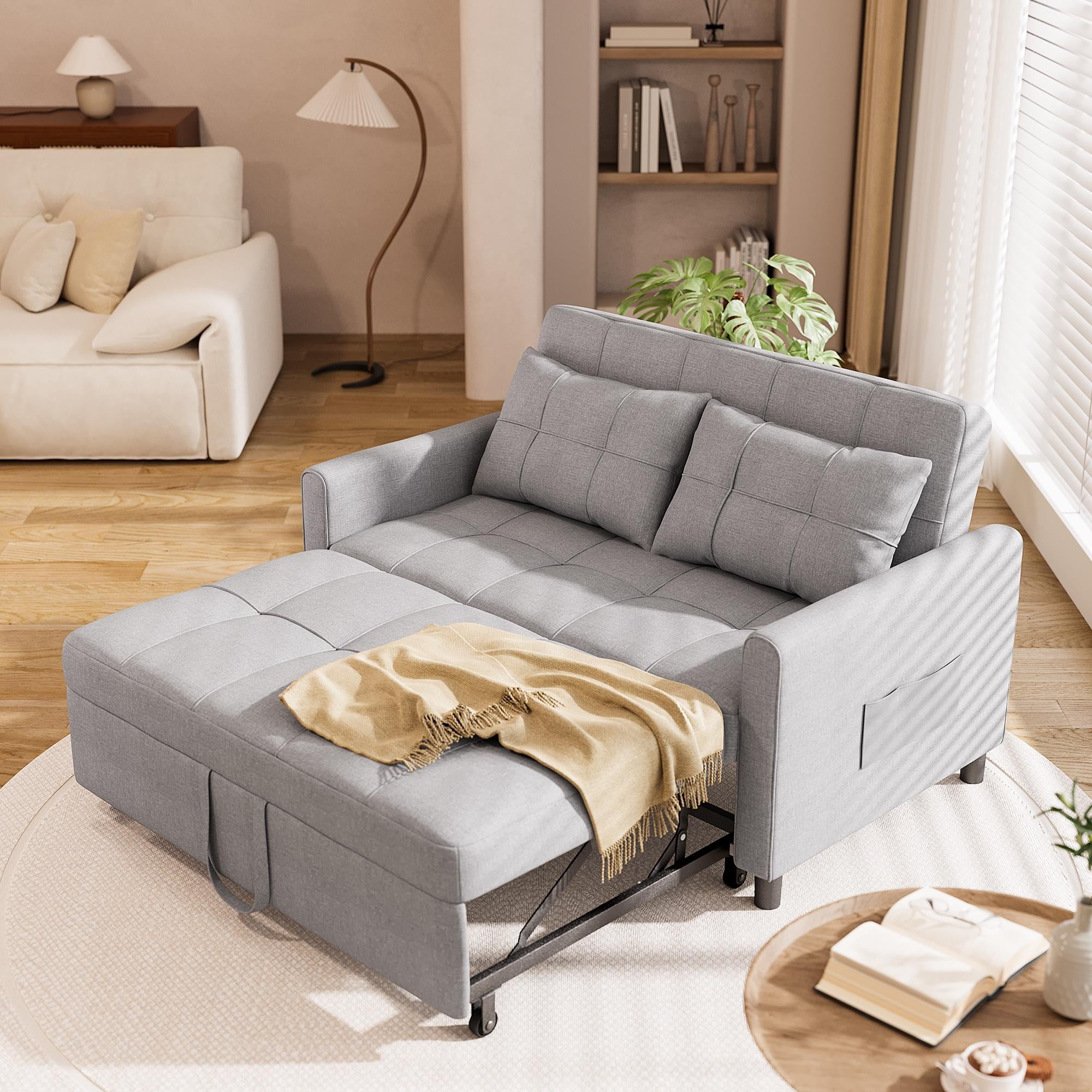 Asofer 3 in 1 Convertible Sofa Bed with Pull Out Bed for Bedroom ...