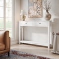 Asofer 39" Console Table with 2 Drawers & Outlets and USB Ports, Modern ...