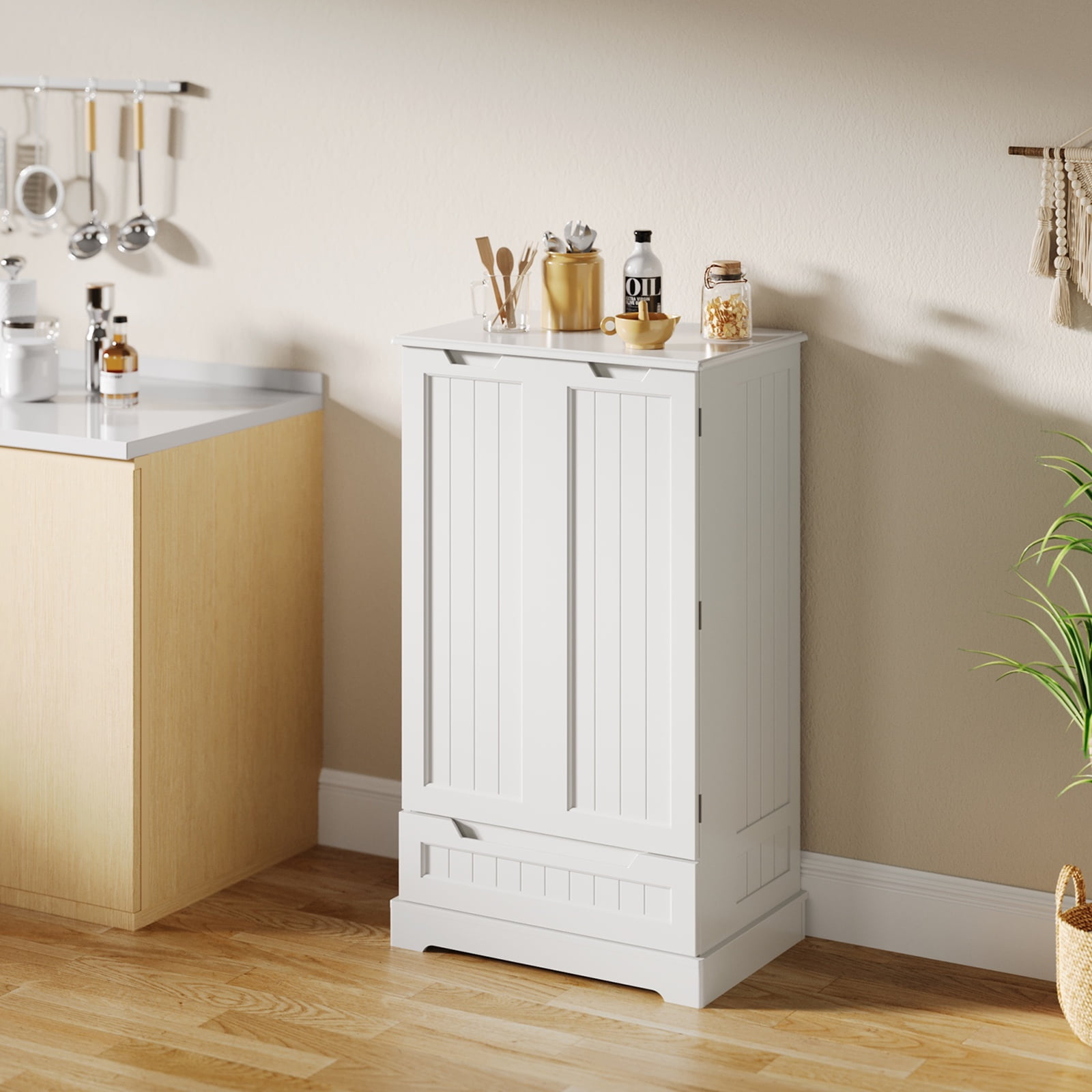 Asofer 41'' Kitchen Pantry Cabinet with Drawer, Storage Cabinet for ...