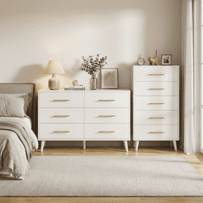 Bedroom Clearance Sale on Dressers and Nightstands in White and Black