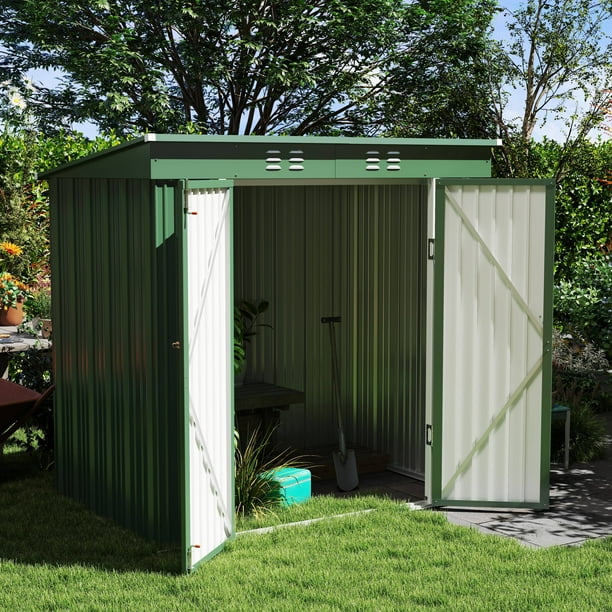 Asofer 6'x4' Metel Sheds and Outdoor Storage Clearance, Tool Shed with ...