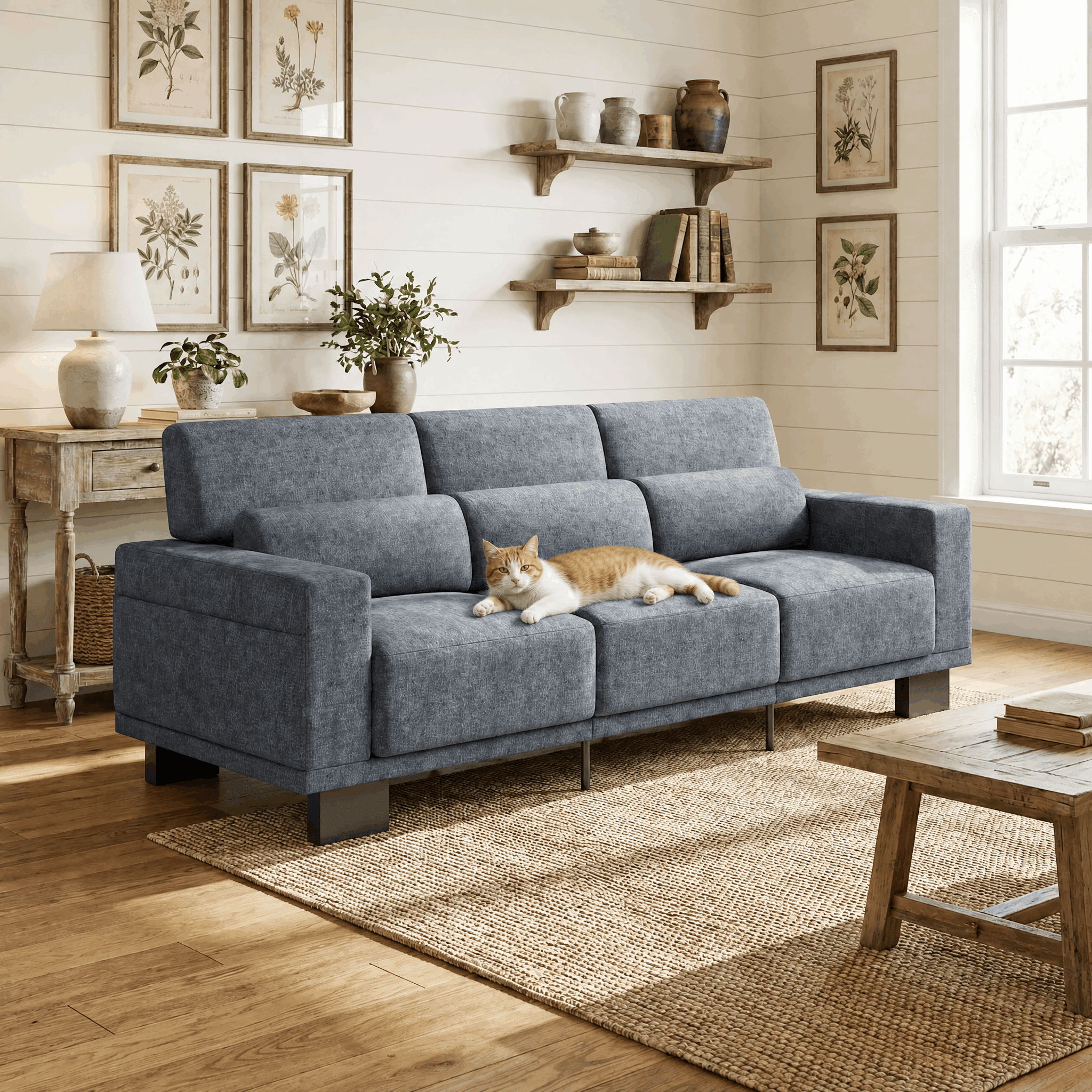 Asofer Soft Armrest Small Seating Space Sofa with Storage, Suitable for ...