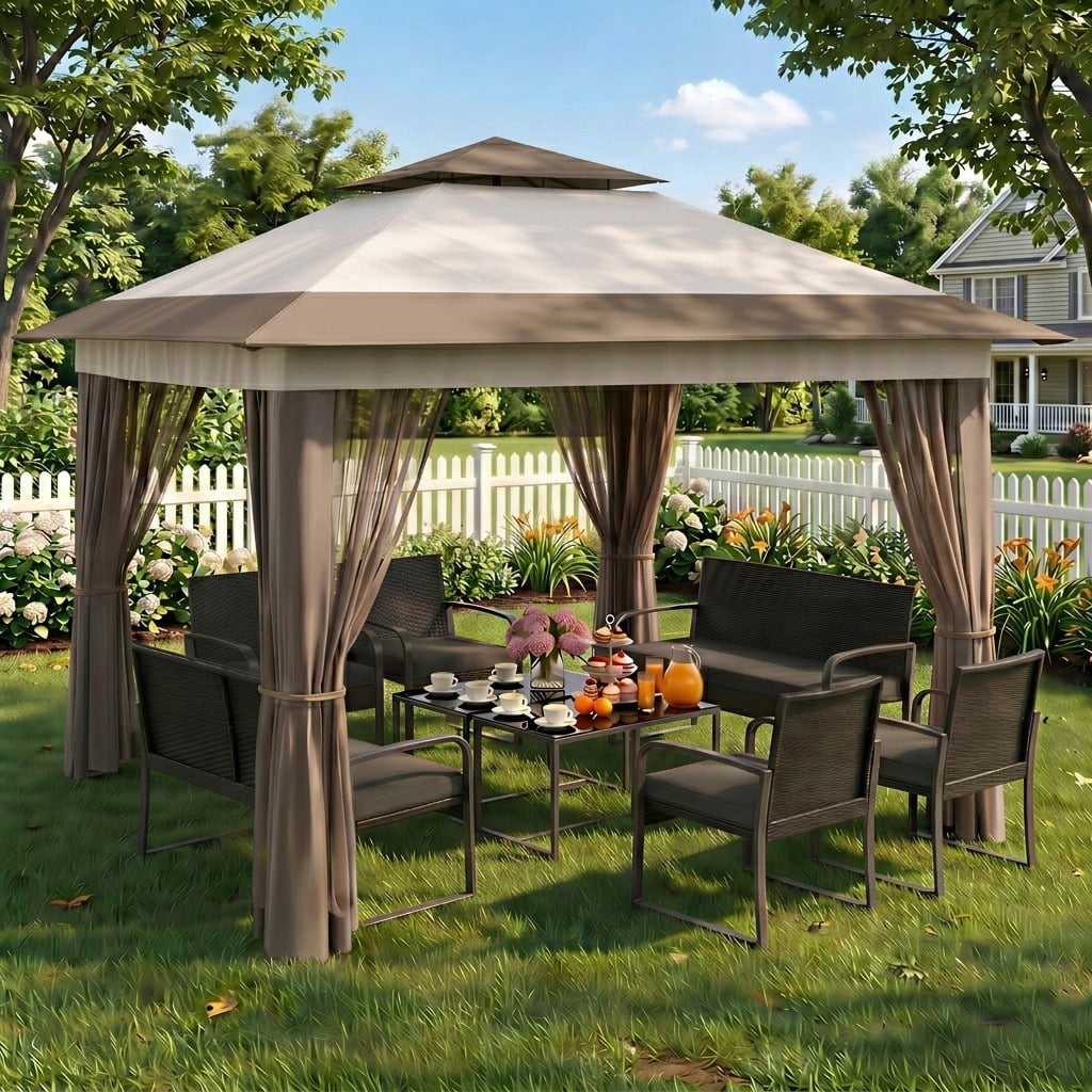 Asofer Patio Furniture Set, Outdoor Rattan Conversation Set include ...