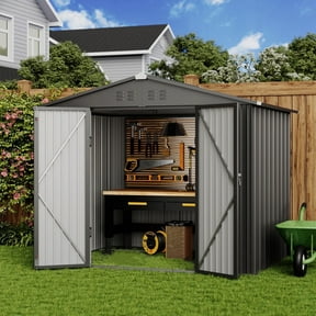 5 x 3 FT Resin Outdoor Storage Shed Clearance, Garden Plastic Tool Shed ...