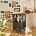 Asofer Rolling Kitchen Island Cart with Storage and Drawer, Small ...