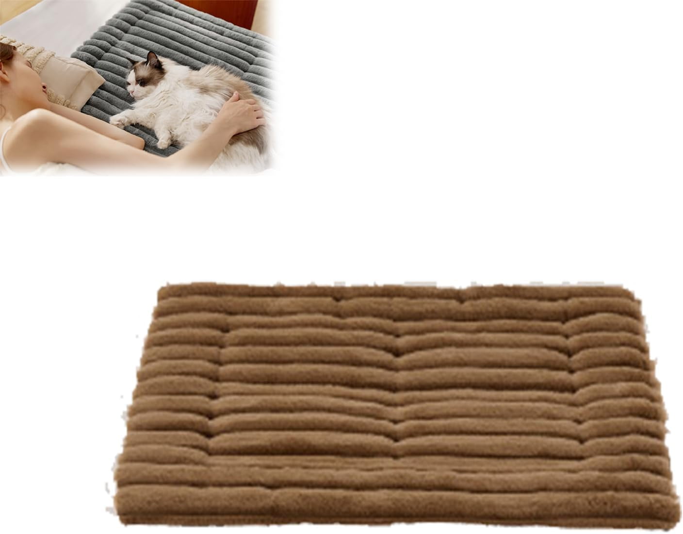 Asolla Self Warming Cat Bed - Thermal Pet Mat That Reflects Body Heat ...