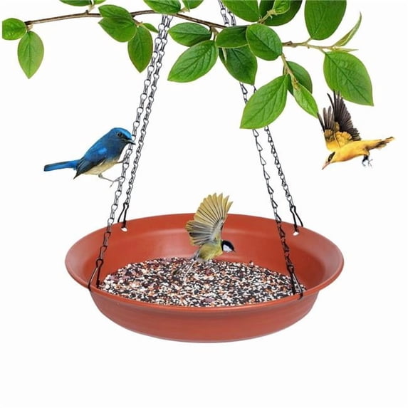 Asonic NT85869 14 in. Hanging Bird Feeder with Hole, Platform Flat Bird ...