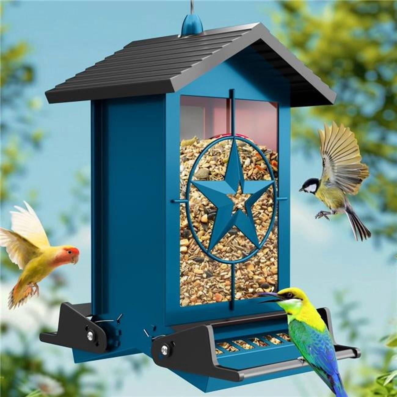 Asonic NT87371 Squirrel Proof Bird Feeder with Weight-Activated Perches, 5 lbs Capacity for ...