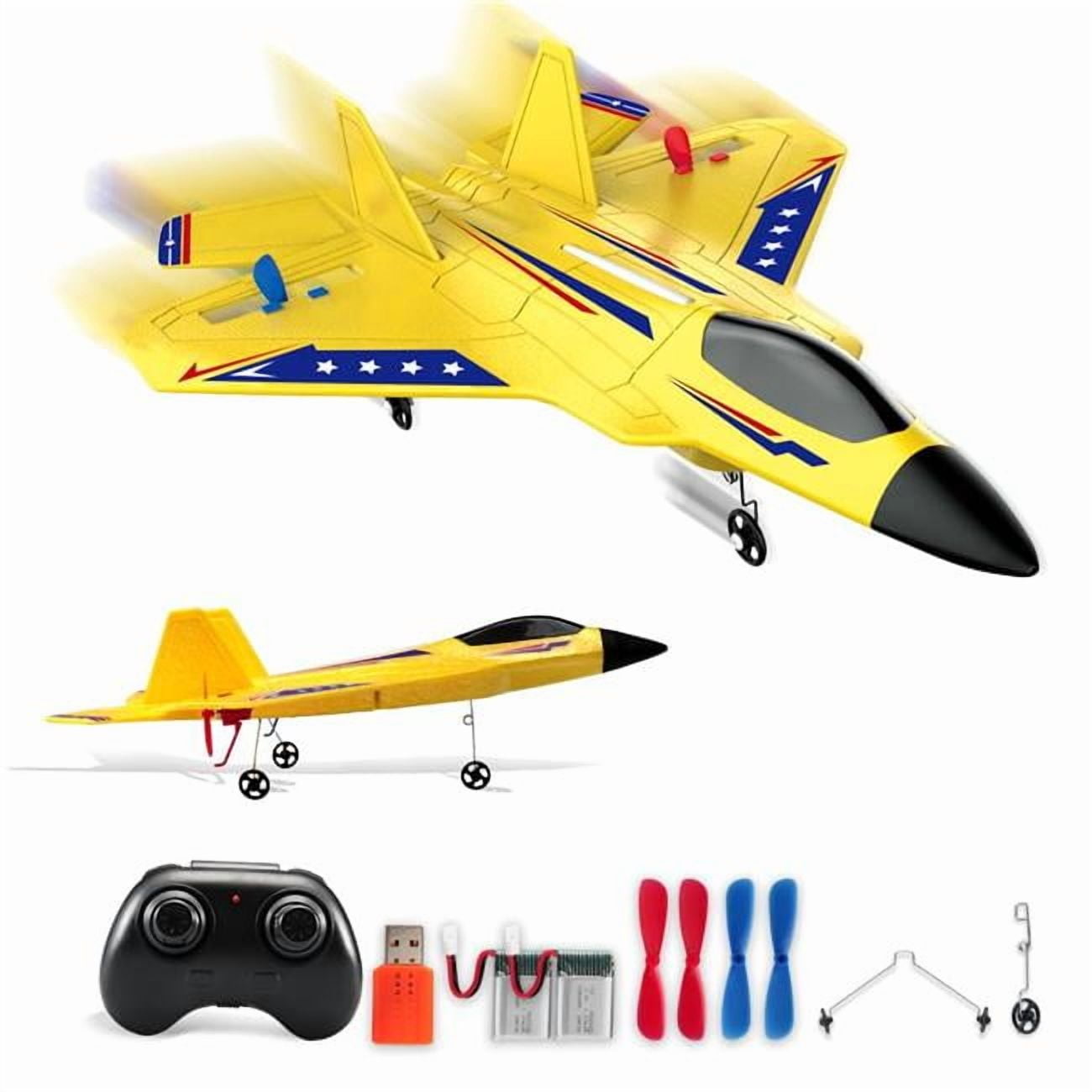 Asonic NT86050 Yellow Remote Control Plane for Kids Upgrade F-22 Raptor ...