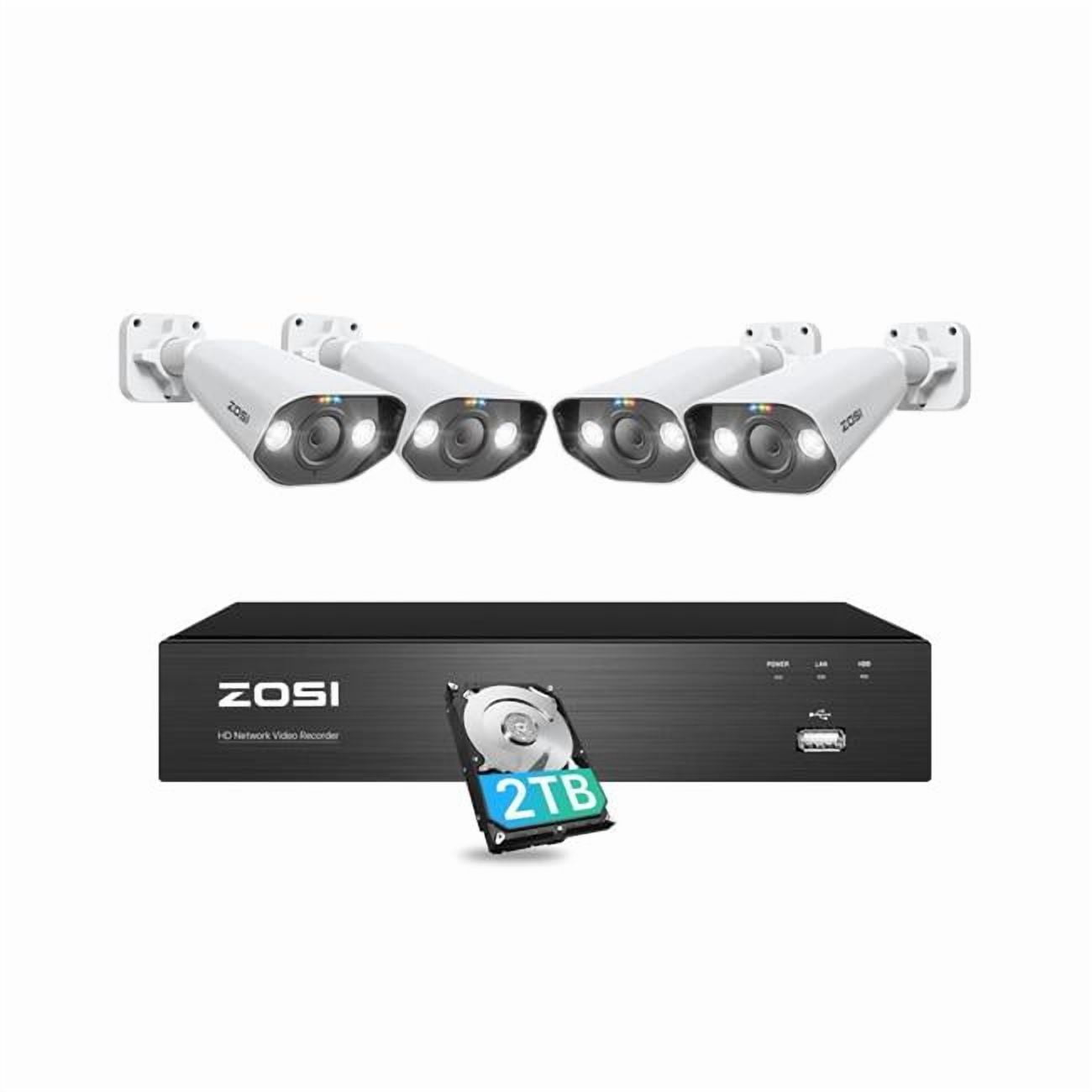 Asonic NT84151 ZOSI 4K Spotlight PoE Security Camera System with 8 Port ...