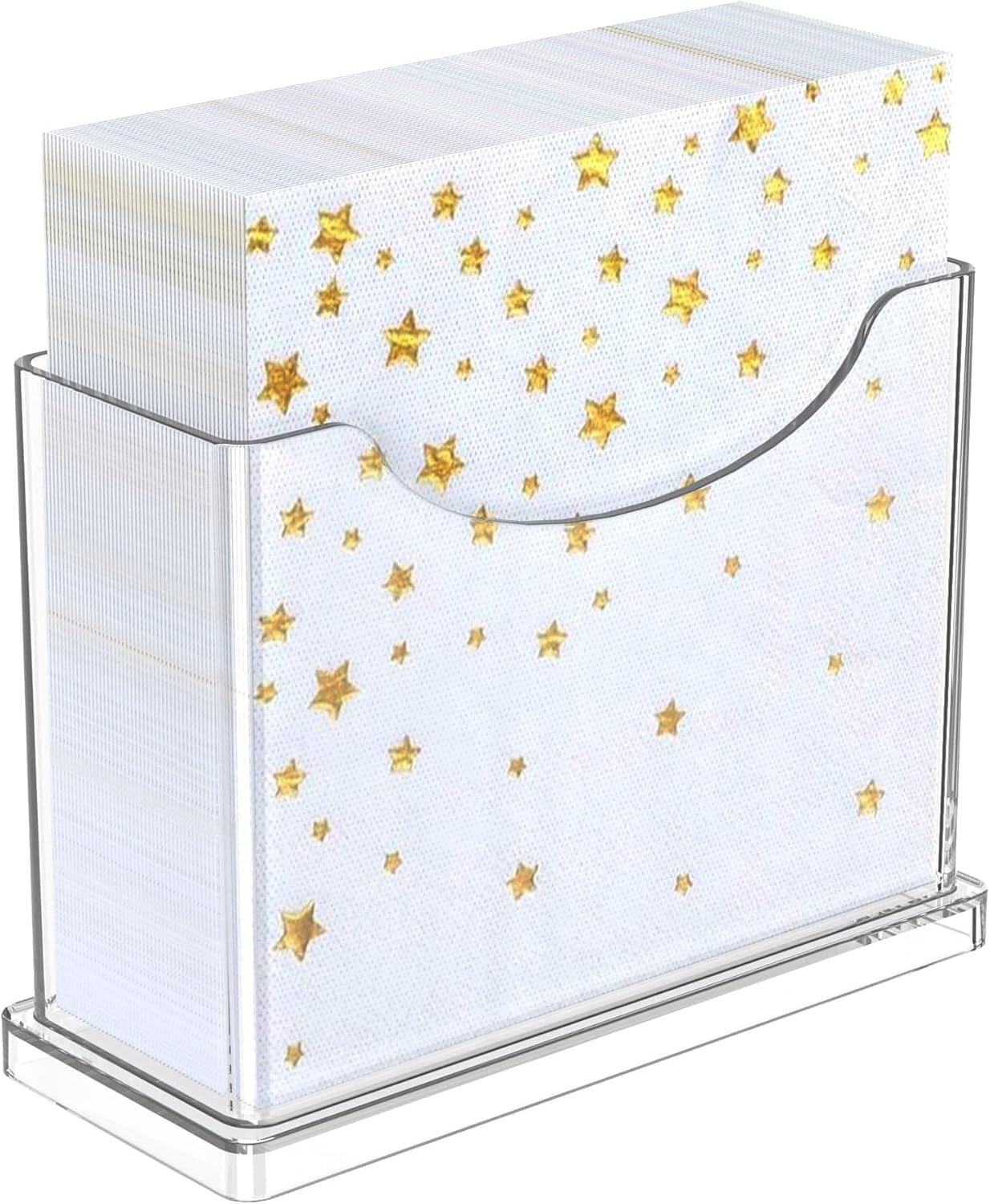 Asoricing Cocktail Napkin Holder, 5 x 5 Inches Napkin, Clear Upright ...