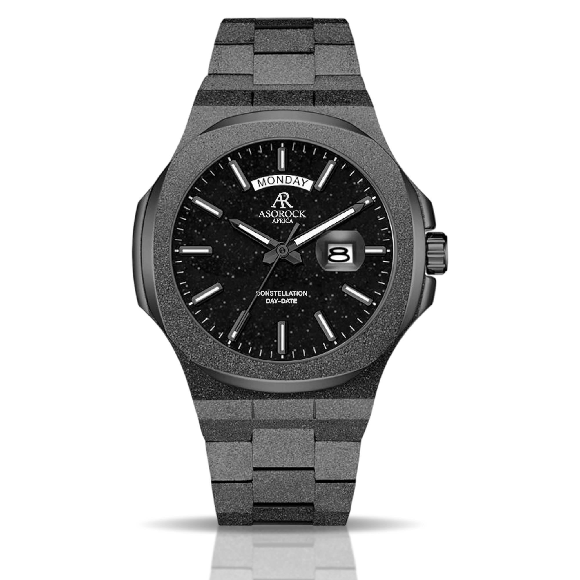 Asorock watches | All Black frosted stardust Constellation day date ...