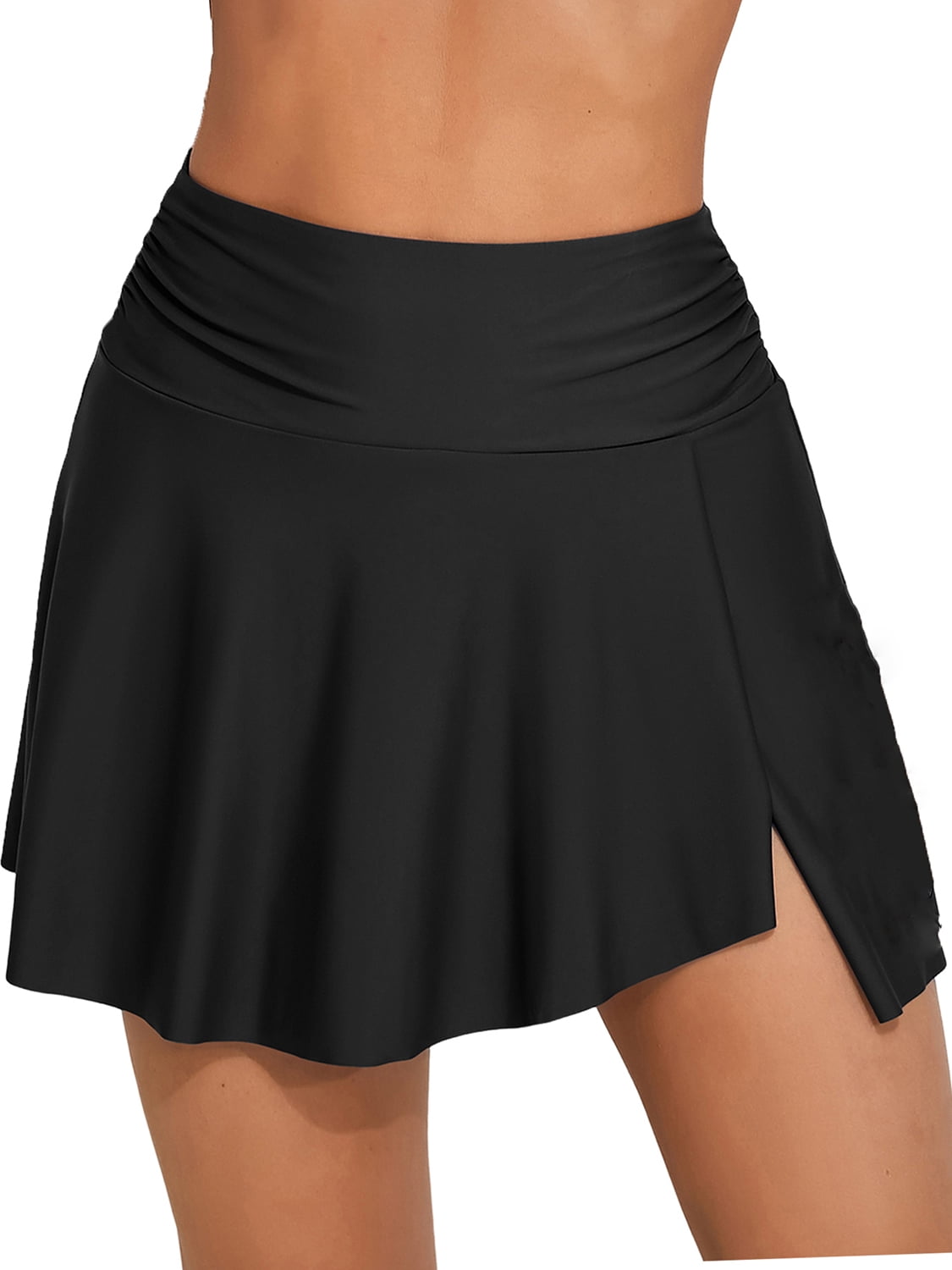 Asoul 3.9 inch Wide Waistband Swim Skirts for Womens Sdie Split Bikini ...