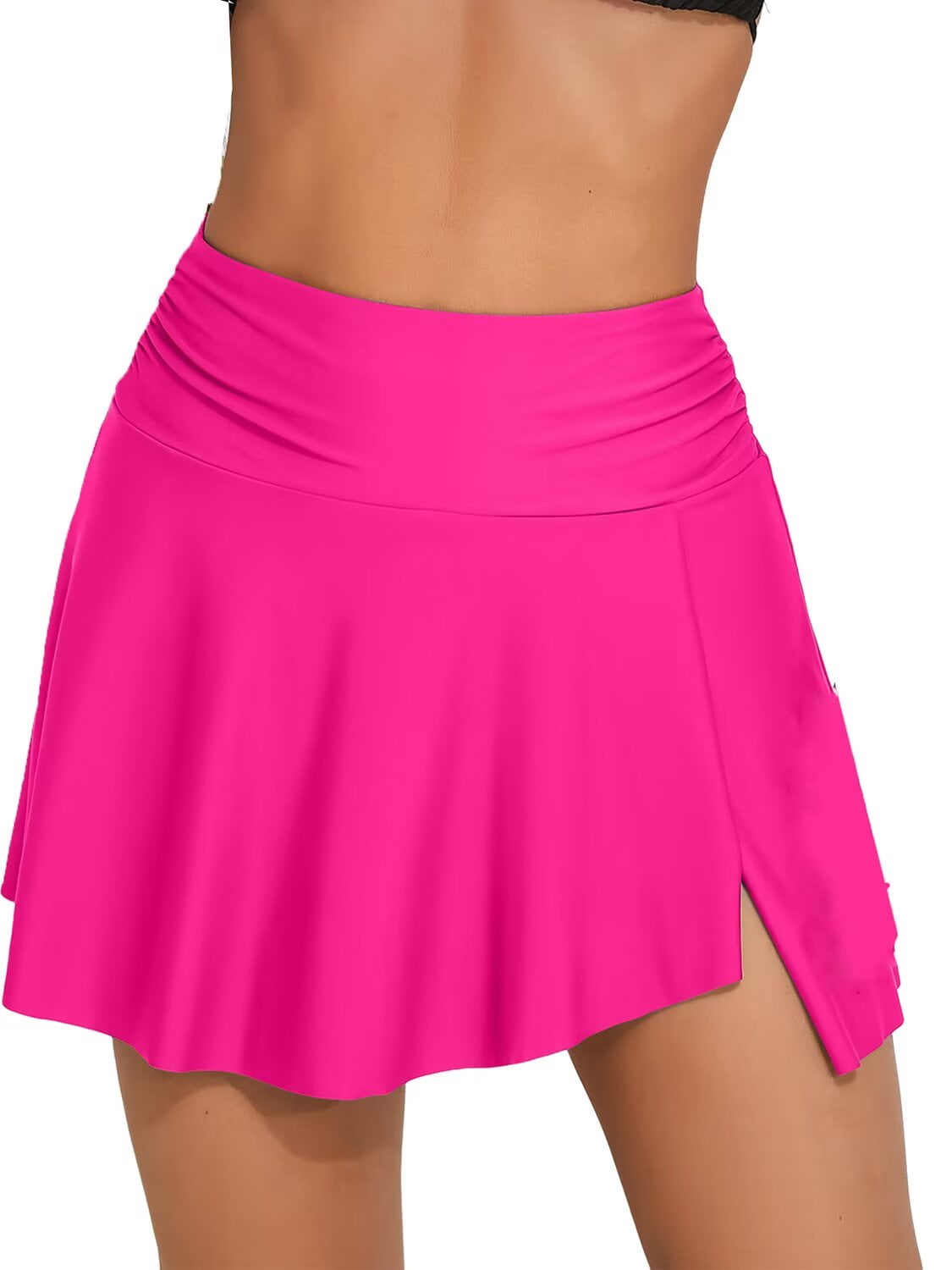 Asoul 3.9 inch Wide Waistband Swim Skirts for Womens Sdie Split Bikini TankiniSwim Bottoms with ...