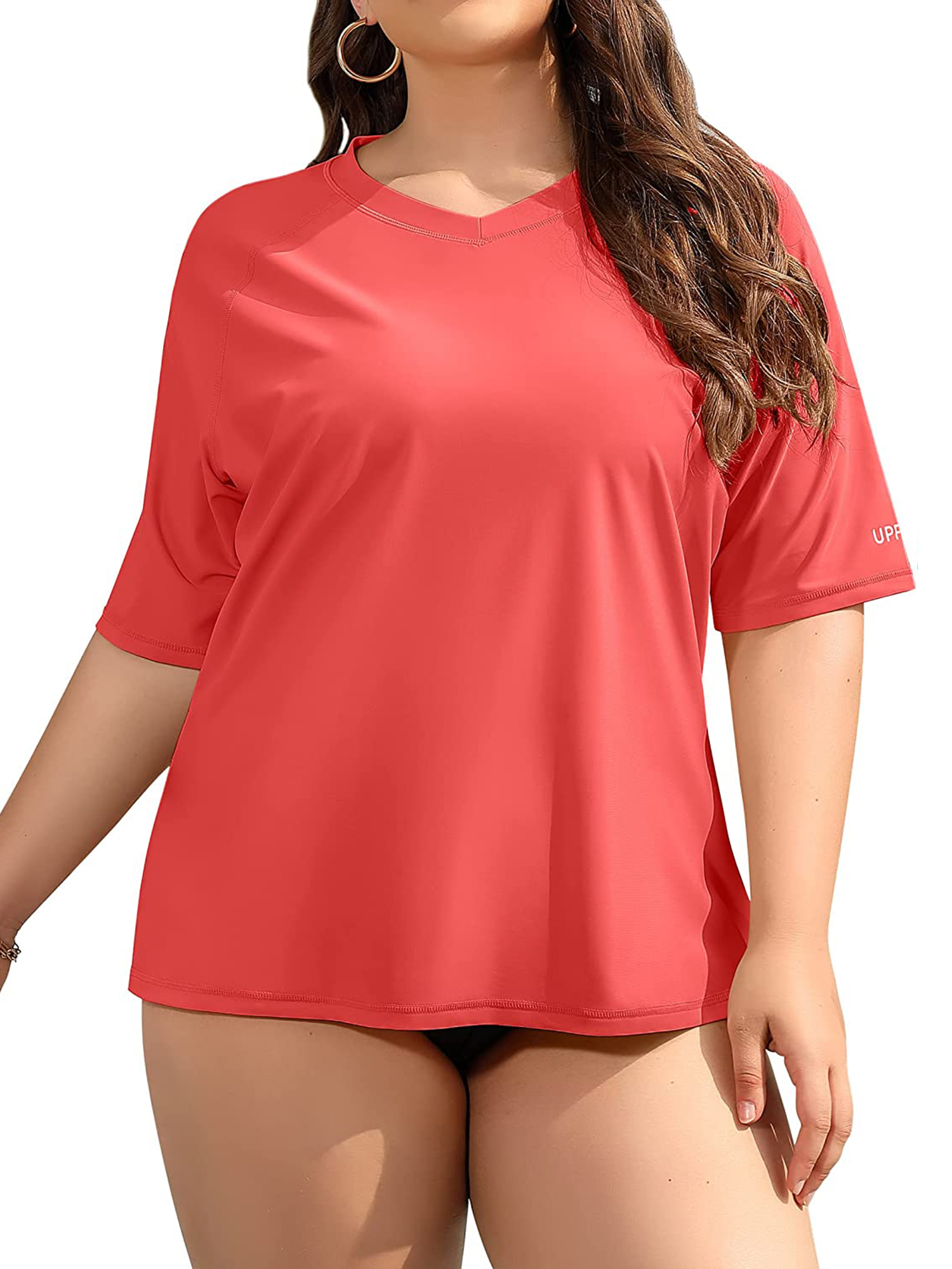 100 Degrees Women's Plus Size Rash Guard Swimsuit Cover-up - Walmart.com