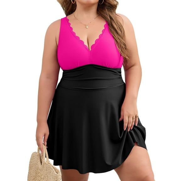 Hessimy Women's Tummy Control Swimsuits Mesh Sexy One Piece Bathing ...