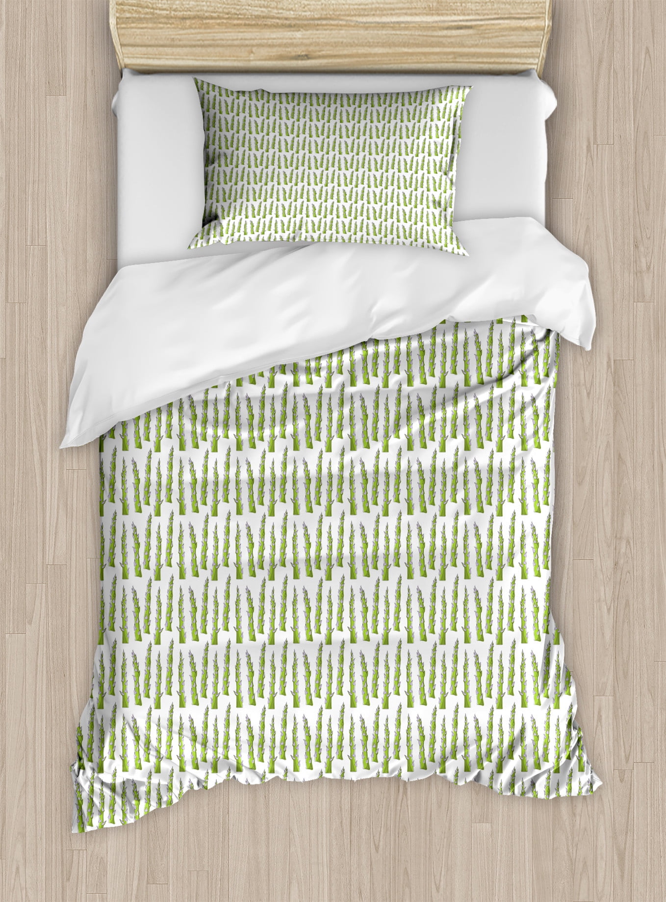 Asparagus Duvet Cover Set, Natural Vegetables Greenery Organic Garden ...