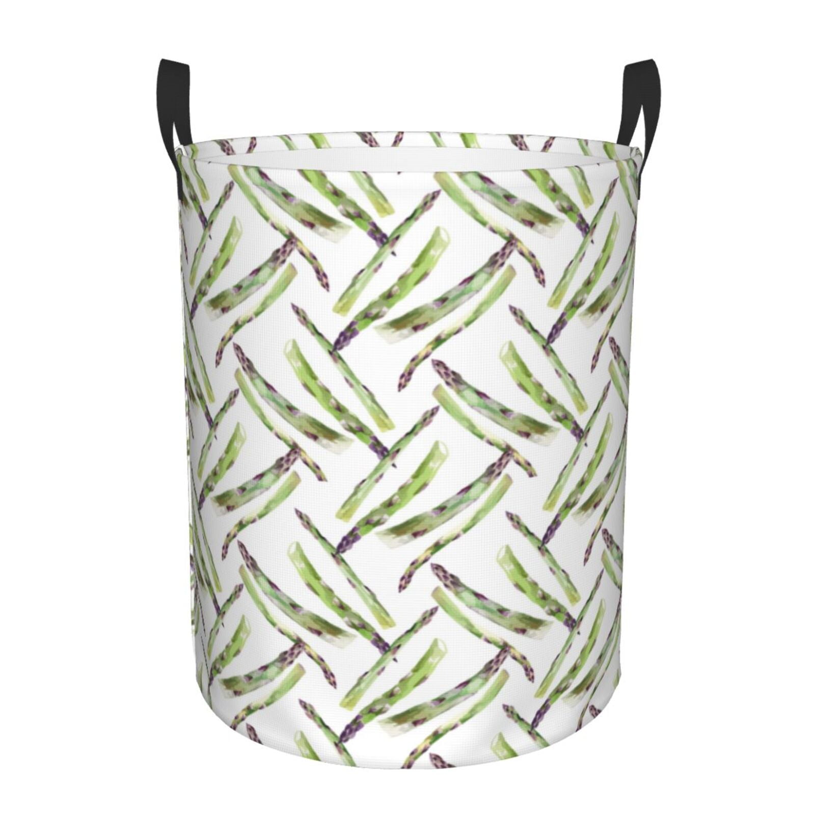 Asparagus Pattern funny Round Laundry Basket, Laundry Hamper with ...
