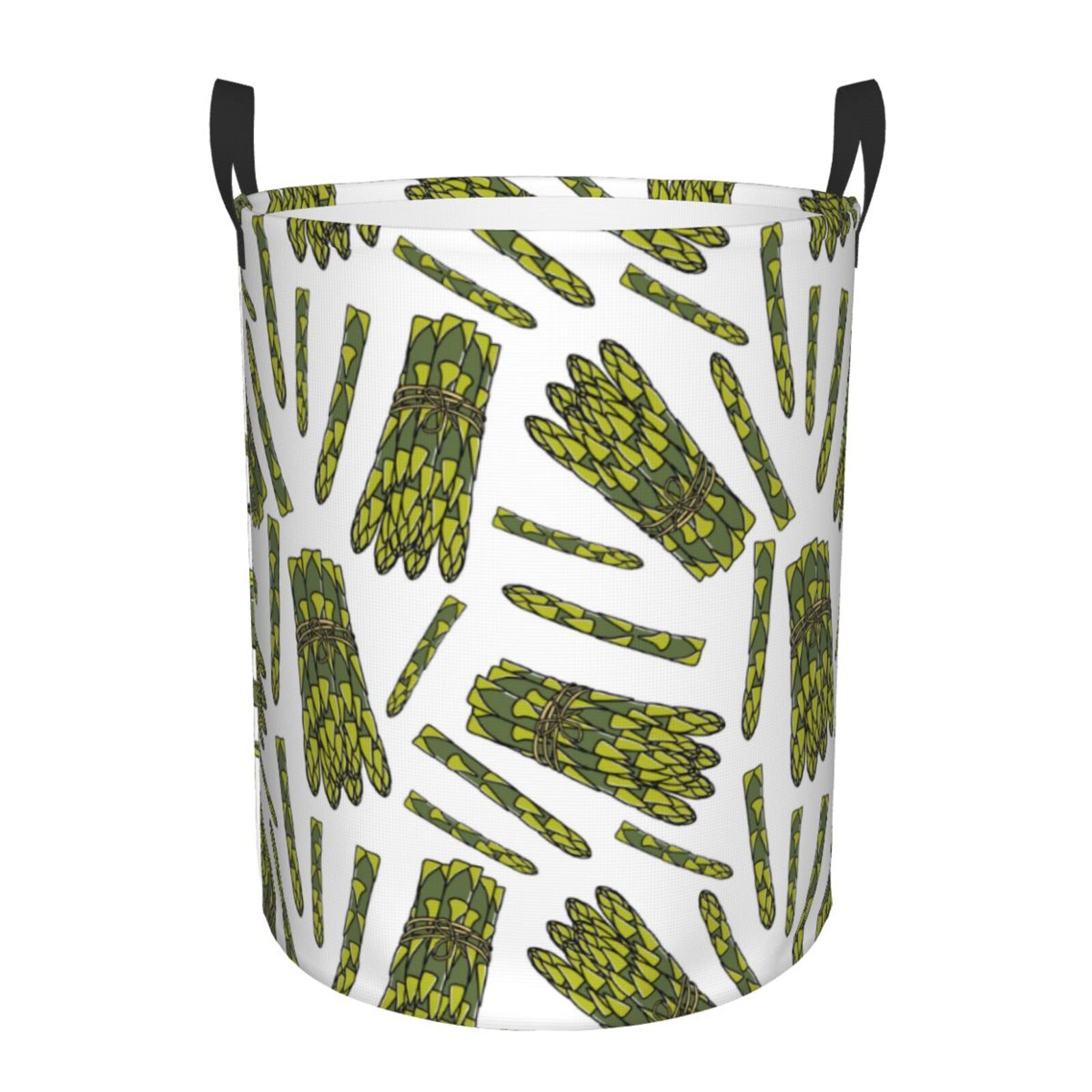 Asparagus print Laundry Basket with Handles - Freestanding Laundry ...