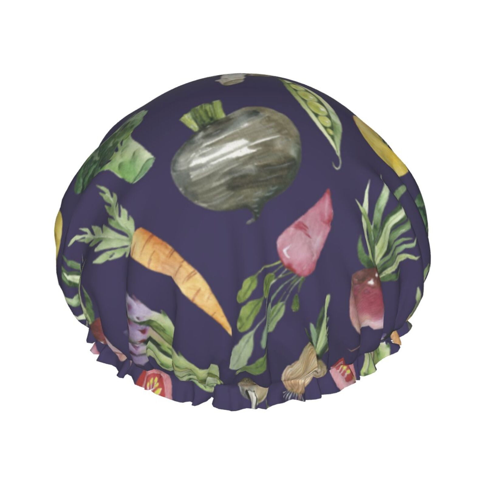 Asparagus vegetable Print Shower Cap, Reusable Bath Hair Hat for all ...