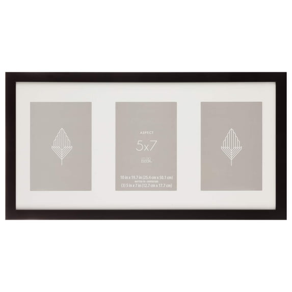 "Studio Décor® Aspect 3-Photo Vertical Collage Frame, 5"" x 7"", Black ...