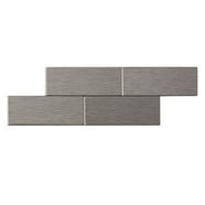 Aspect Stone 6x24 Peel and Stick Backsplash Raised Titanium SAMPLE ...