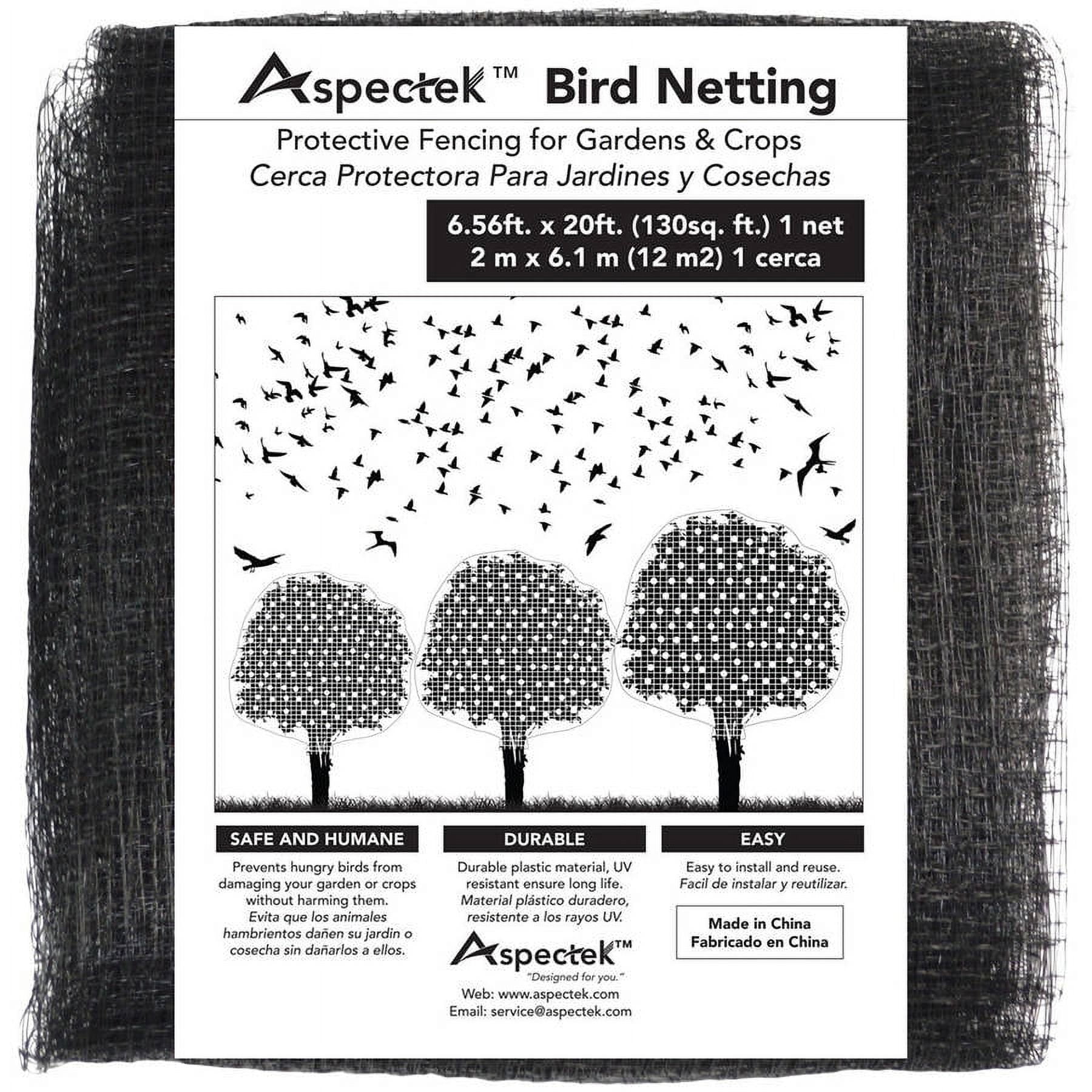 Aspectek 20' x 6.56' Black Anti-Bird Netting - Walmart.com
