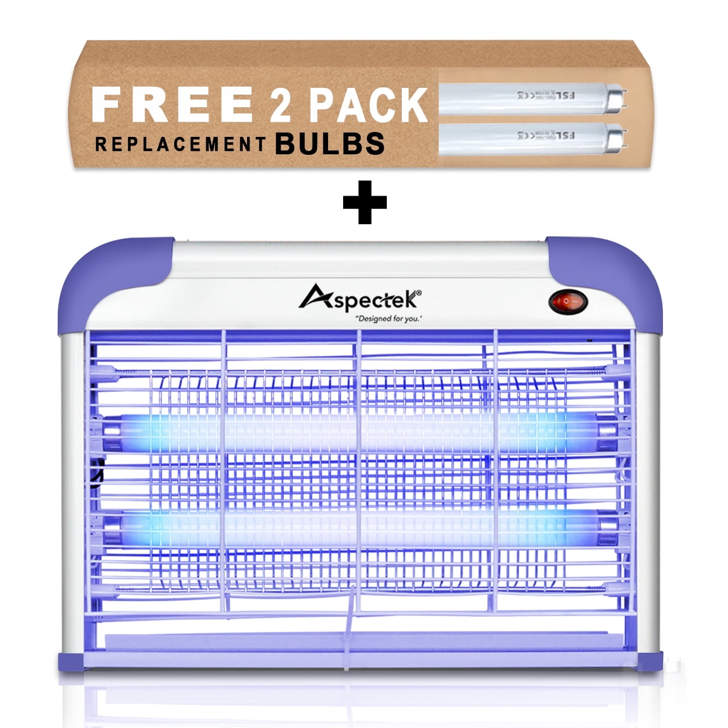 Aspectek Bug Zapper & Electric Indoor Insect Killer Mosquito, Bug, Fly ...
