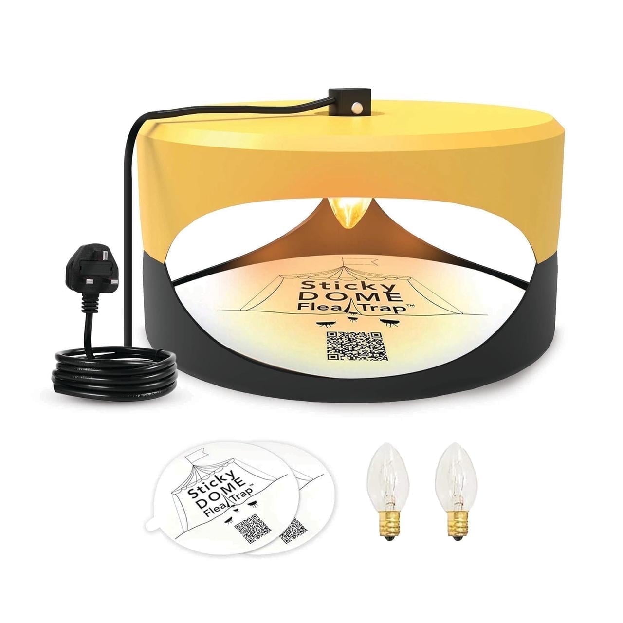 Aspectek Sticky Dome Flea Trap – Indoor Pest Control 1 Pack (Yellow and ...