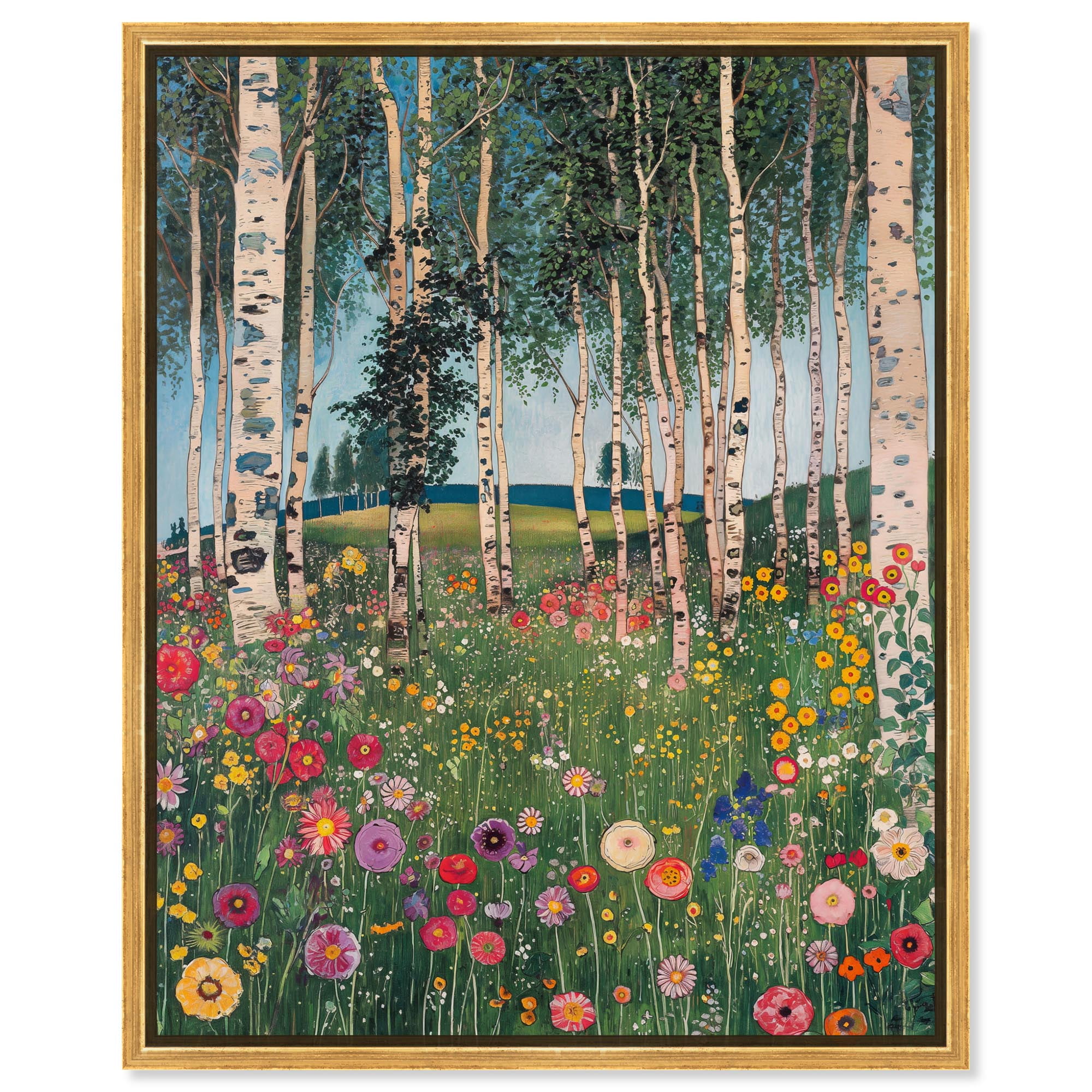 Aspen Aura Canvas Glam Farmhouse Art by Art Remedy, Gold Frame, 24 x 30 ...