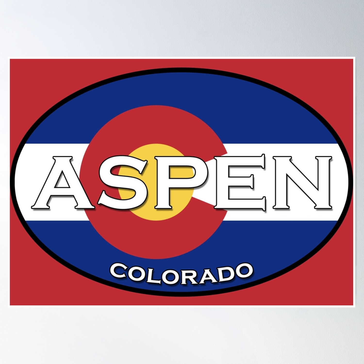 Aspen Colorado! Colorado Flag Design! Poster Wall Art, Modern Wall ...