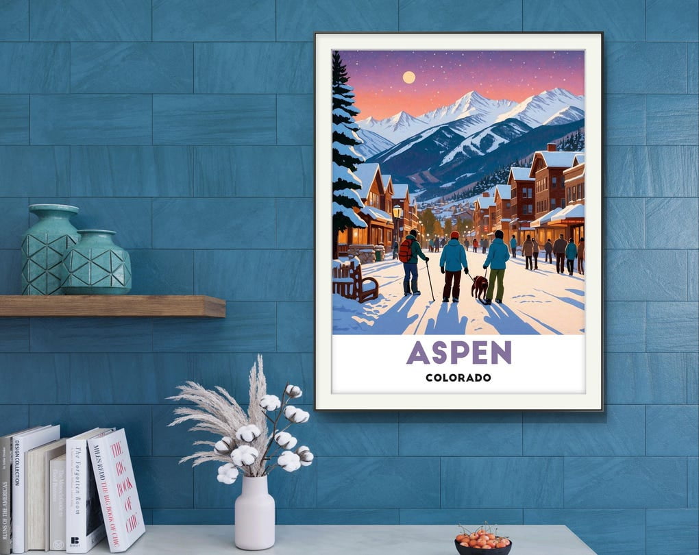 Aspen Colorado Poster - Enchanting Winter Wonderland In The Rockies ...