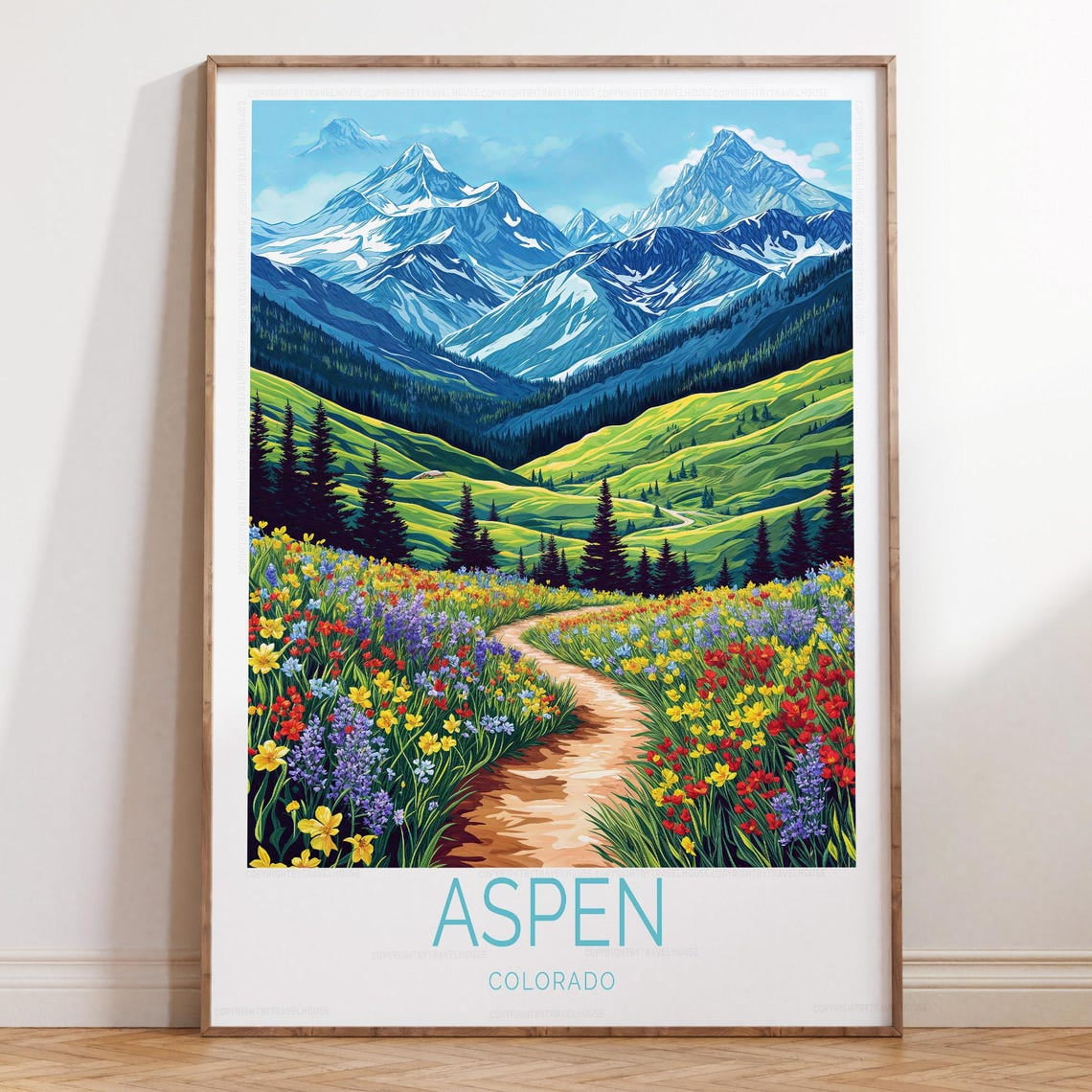 Aspen Colorado Travel Poster, Colorado Wall Art Print, Aspen Travel ...