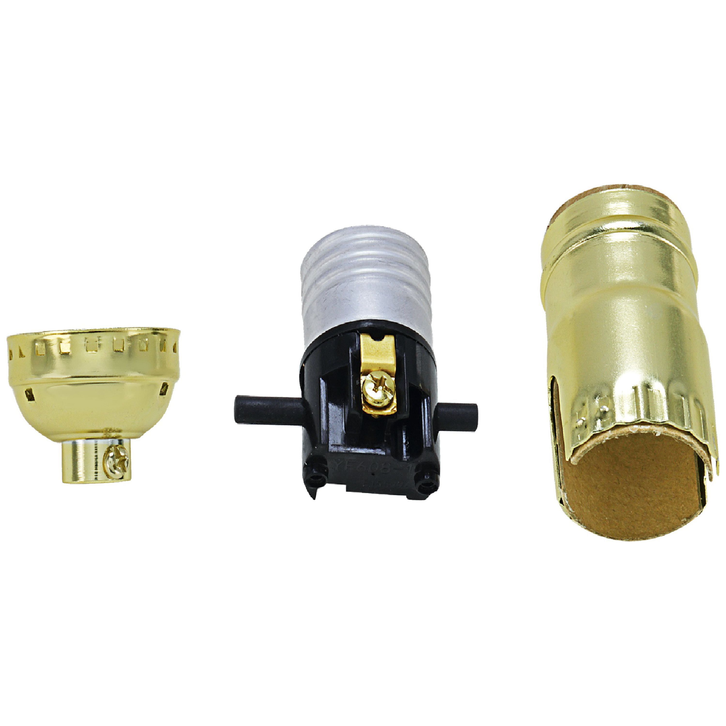 Aspen Creative 21313-11, Push Through Aluminum Lamp Socket in Polished ...