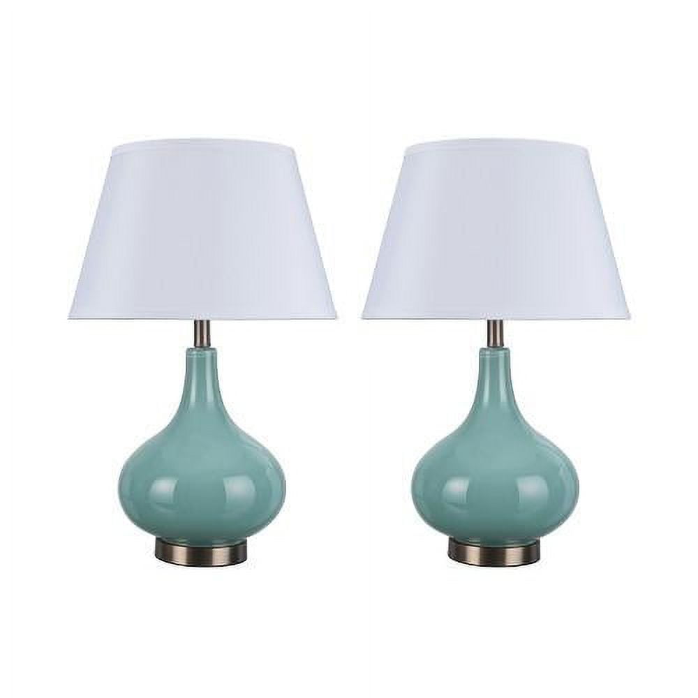 Aspen Creative 40027, Two Pack Set 23" High Modern Glass Table Lamp ...