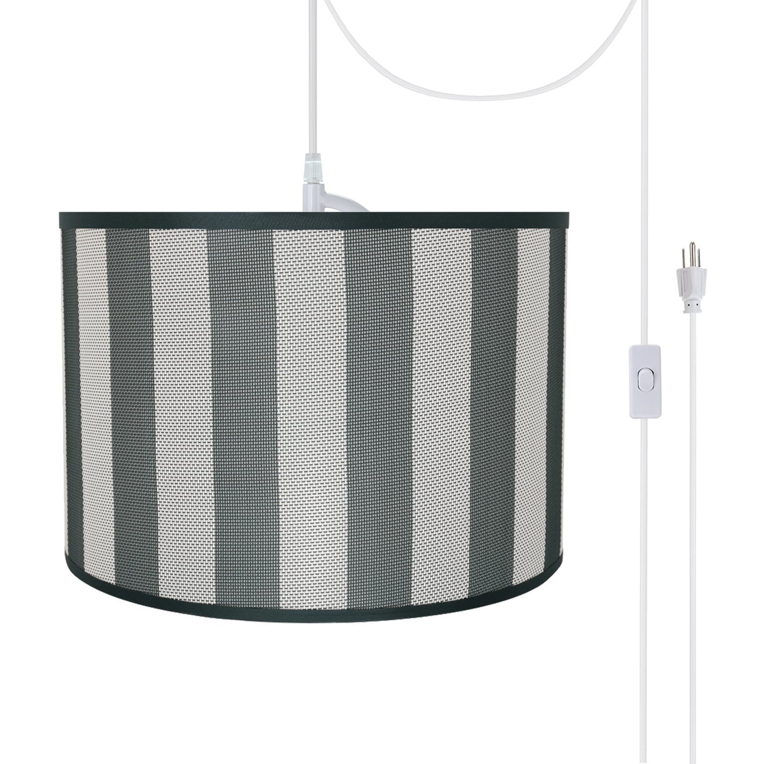 Aspen Creative 71161-21 Two-Light Plug-In Swag Pendant Kit with Drum ...