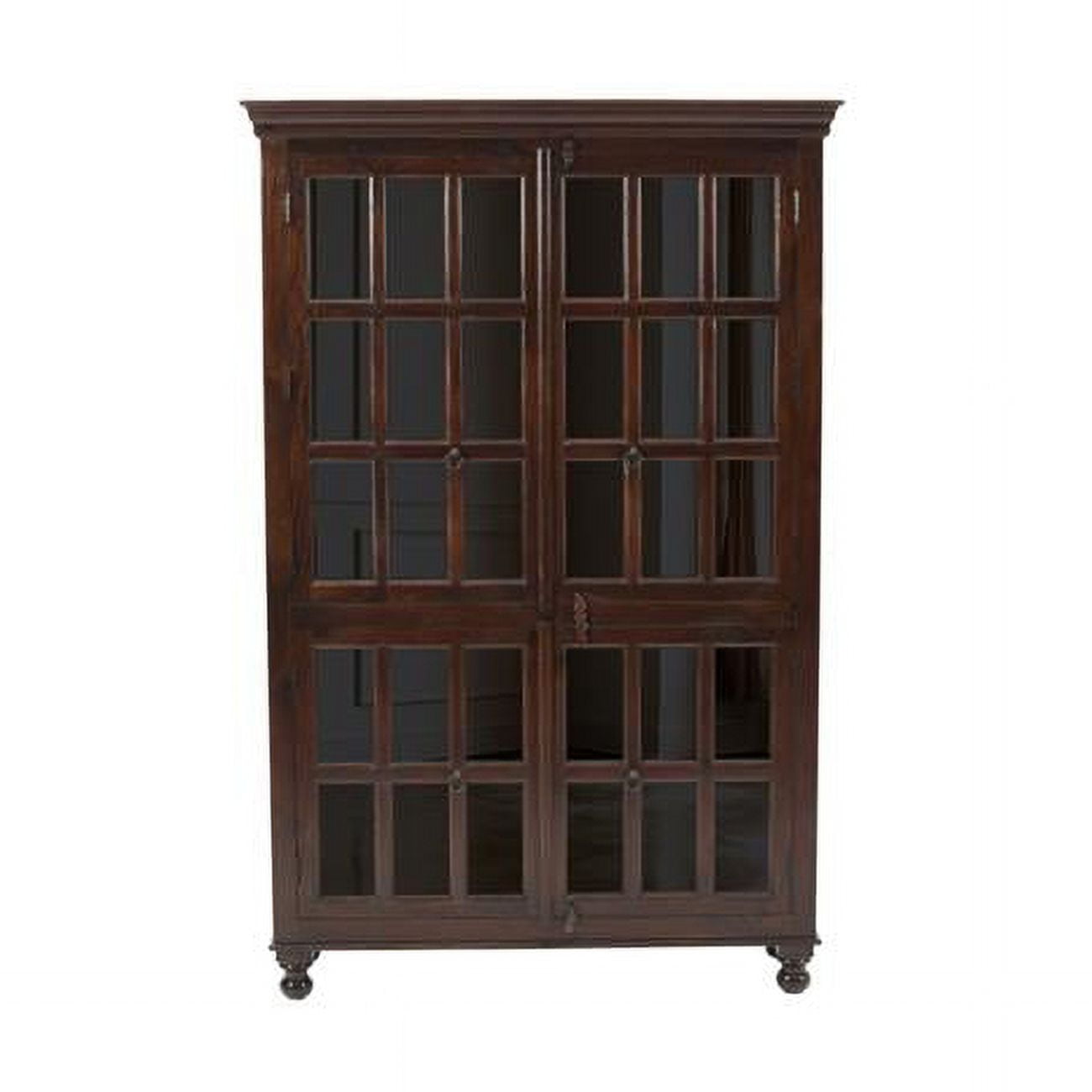 Aspen Glass Cabinet, Brown - Walmart.com