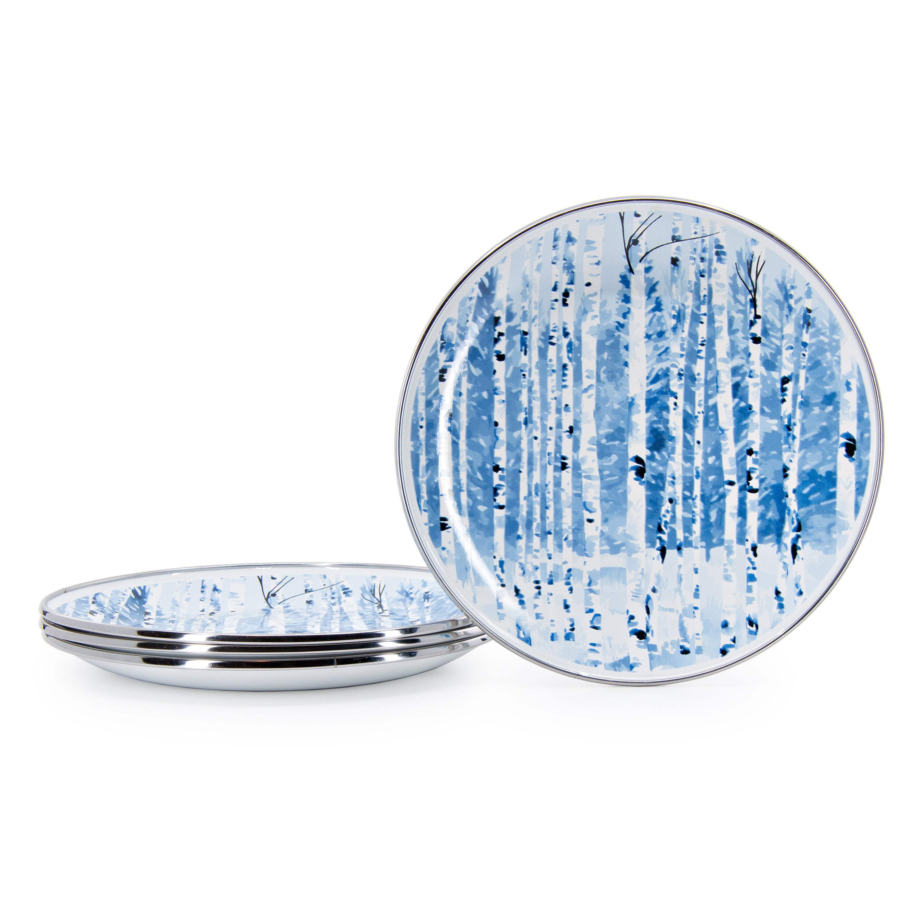 Aspen Grove Pattern - Set of 4 - 8.5 inch Sandwich Plates - Golden ...